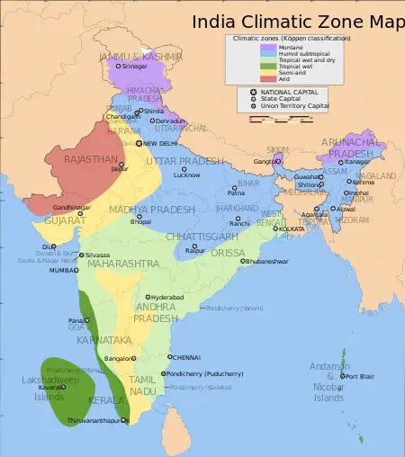Climate of India - New World Encyclopedia