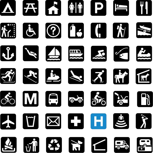 File:National Park Service sample pictographs.svg - New World Encyclopedia